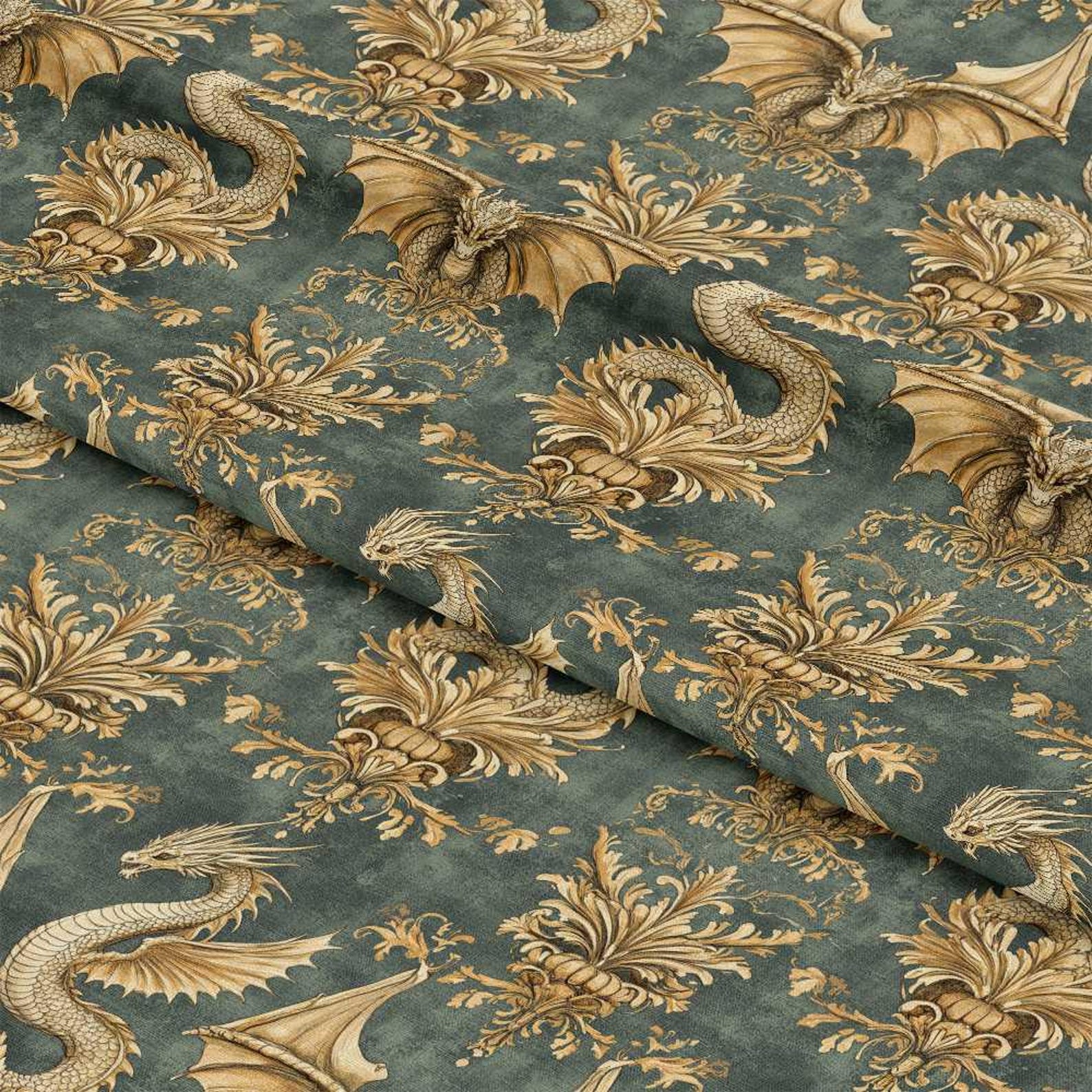 Draconian Royale Pattern 71 Quilting Cotton Fabric - Etsy
