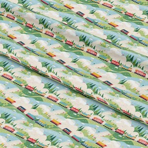 Cartoon Trains Pattern 17 Quilting Cotton Fabric - Etsy