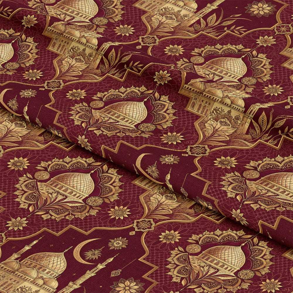 Islamic Red Pattern 9 Quilting Cotton Fabric - Etsy