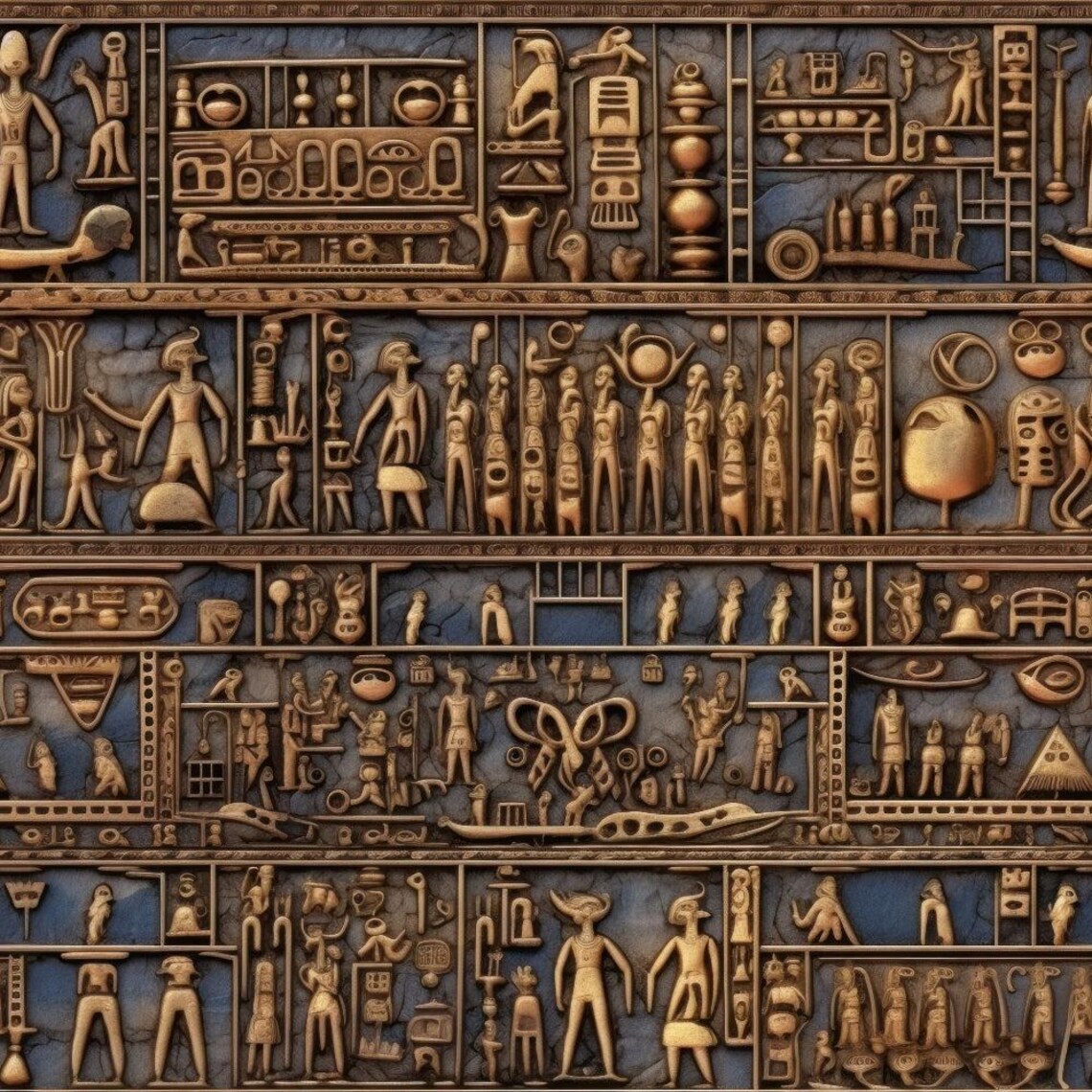 2D Ancient Egypt Pattern 52 Quilting Cotton Fabric - Etsy