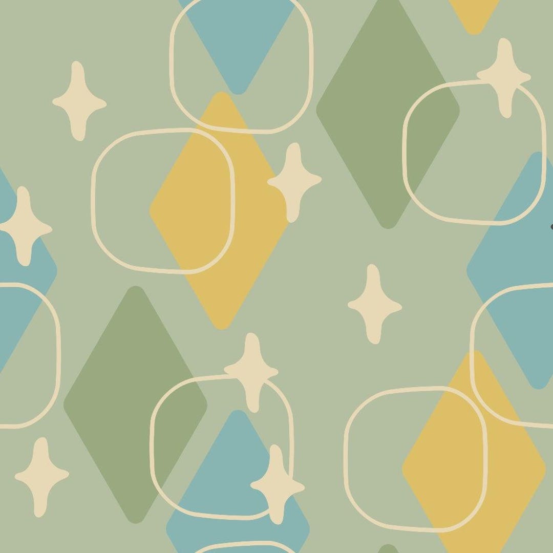 Mid-century Modern Pattern 51 Quilting Cotton Fabric - Etsy