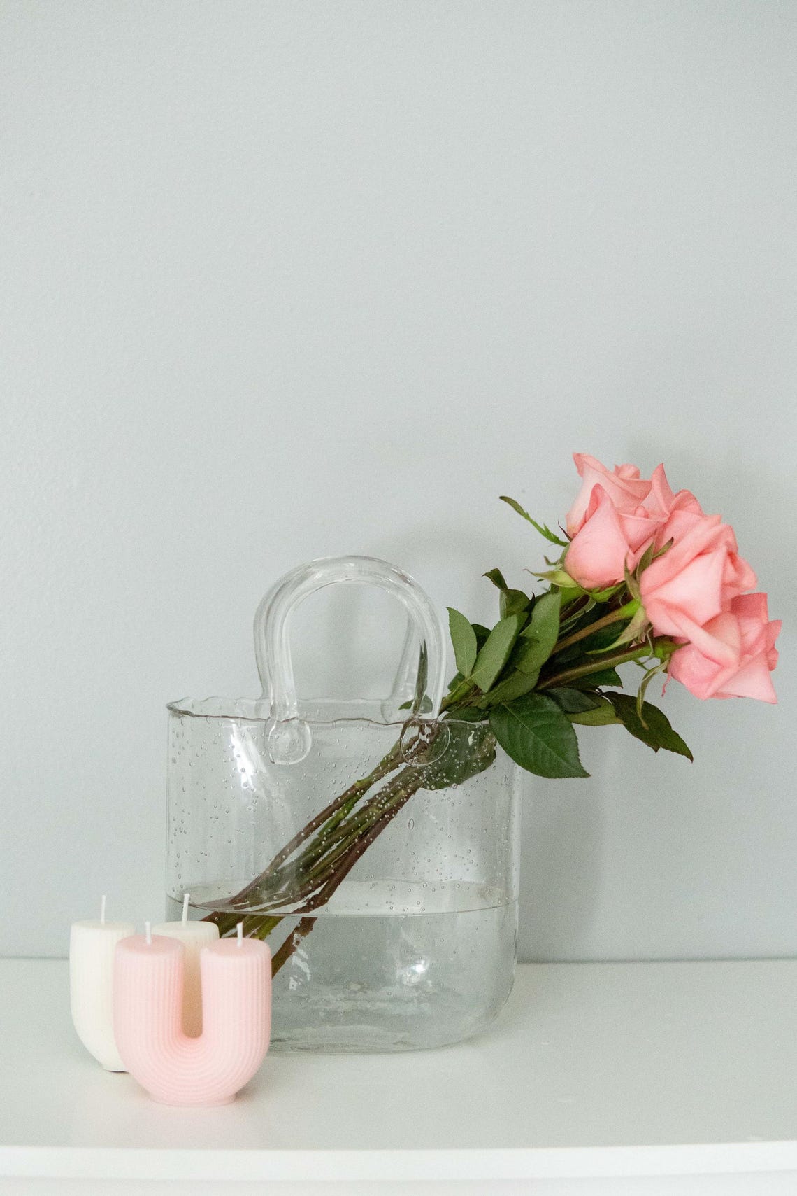 Clear Glass Cocktail Purse Party Drink Bag & Floral Vase - Etsy