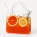 Clear Glass Cocktail Purse Party Drink Bag & Floral Vase - Etsy