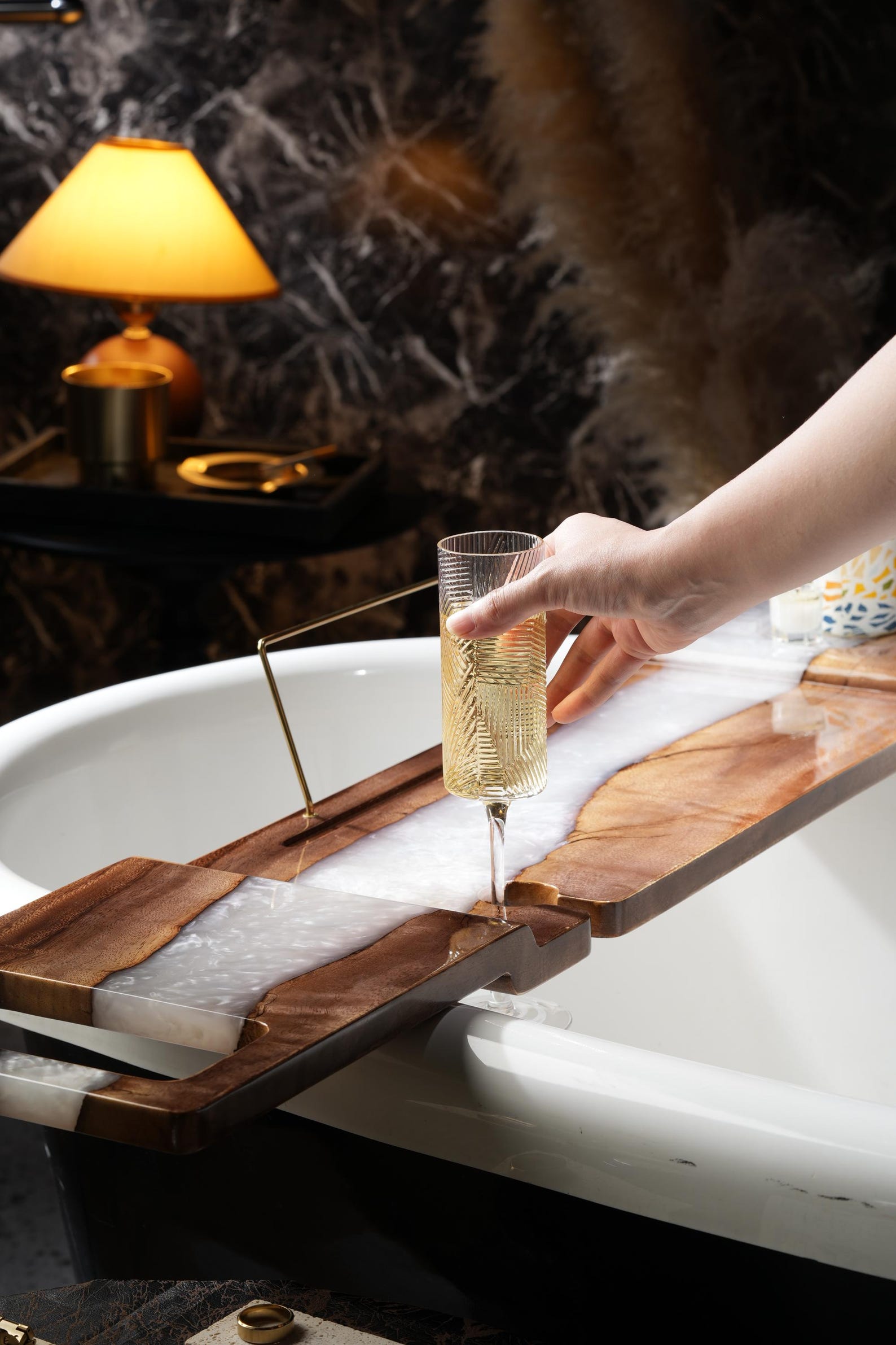 Bath Board | Bath Tray Offset Plank - Etsy