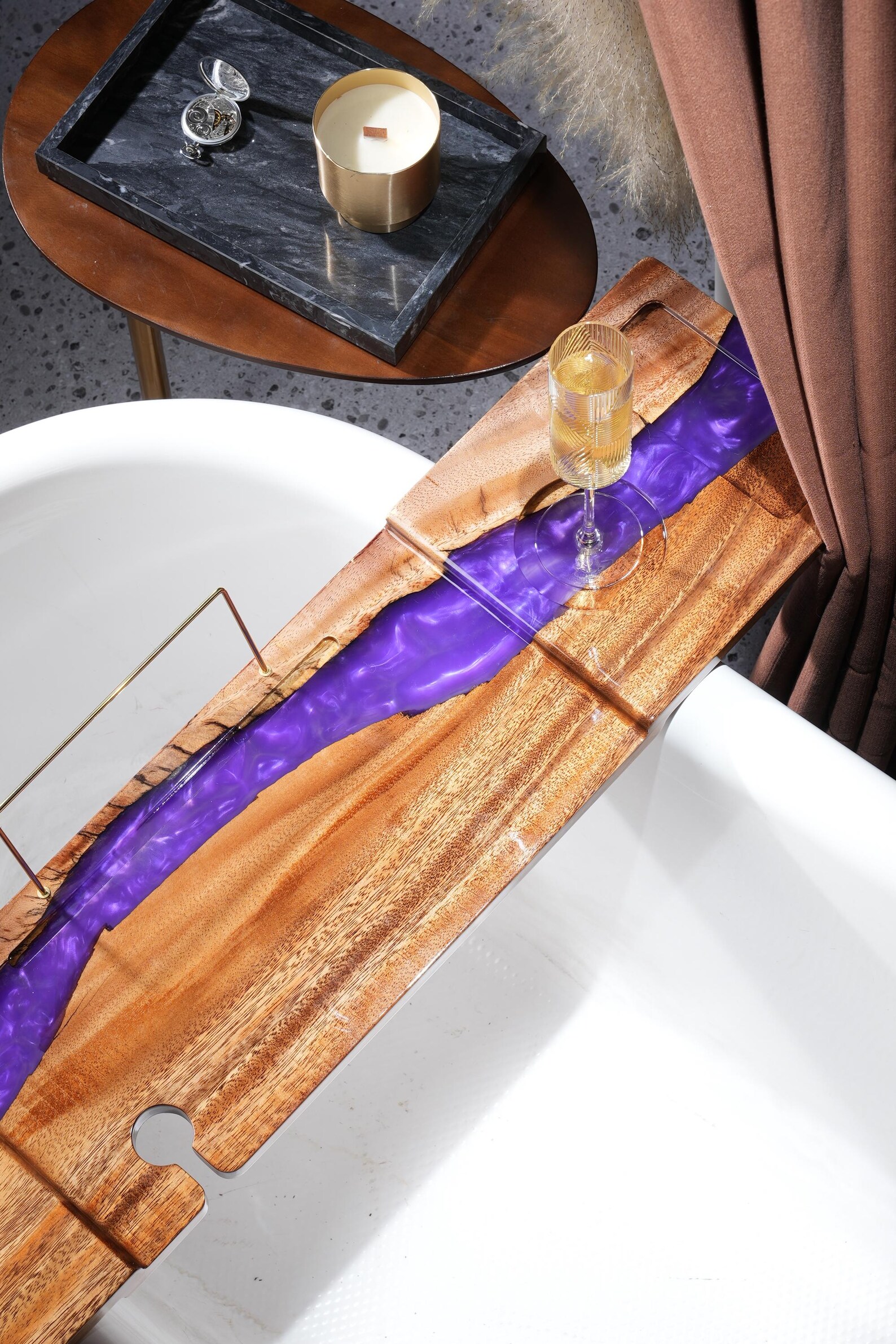 Bath Board | Bath Tray Offset Plank - Etsy