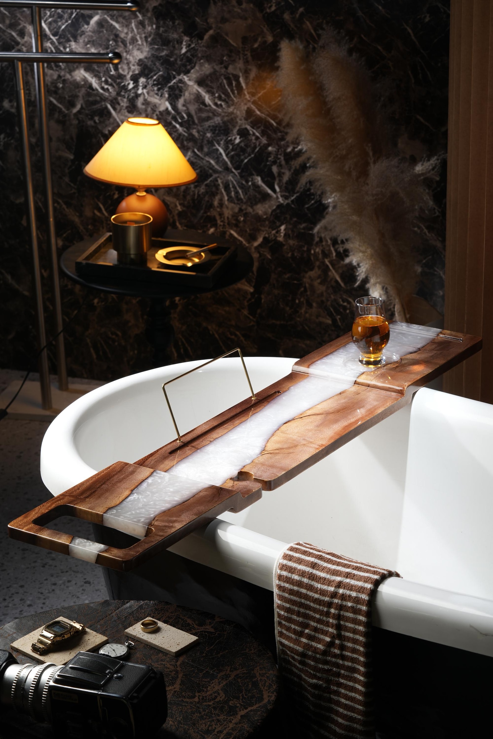 Bath Board | Bath Tray Offset Plank - Etsy