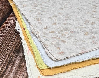 Handmade Recycled Paper-10 Sheet Assortment - Etsy