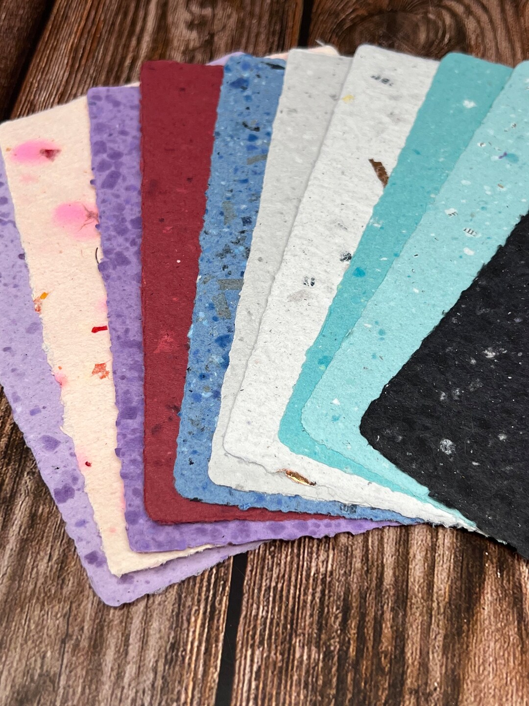 Handmade Recycled Paper-10 Sheet Assortment - Etsy