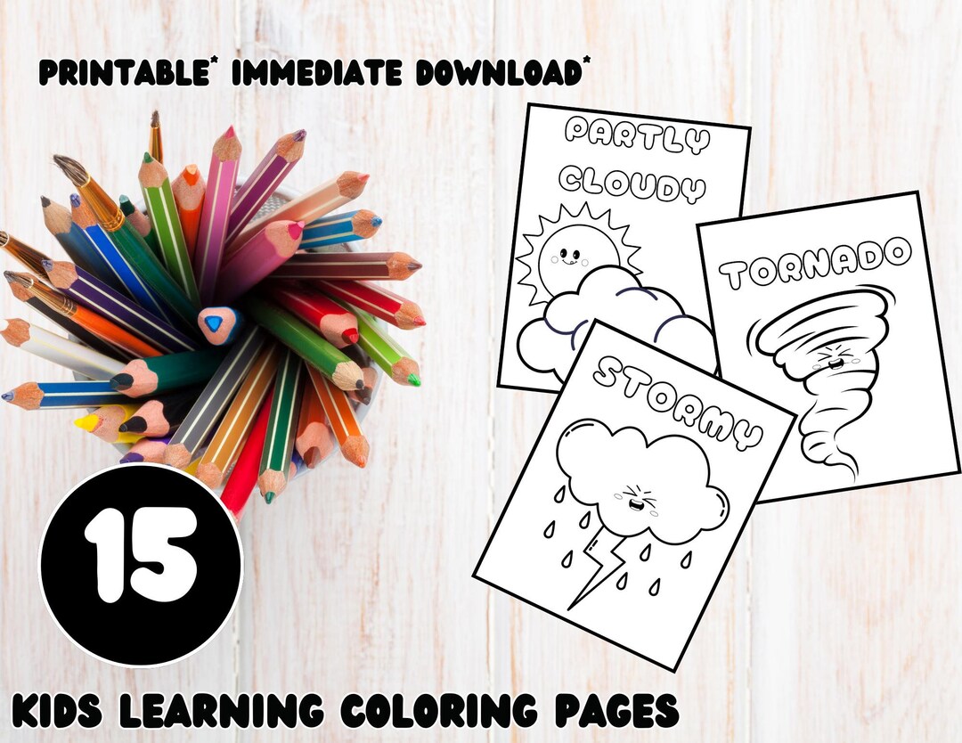 Weather Coloring Pages | Student Worksheets | Printable Weather ...
