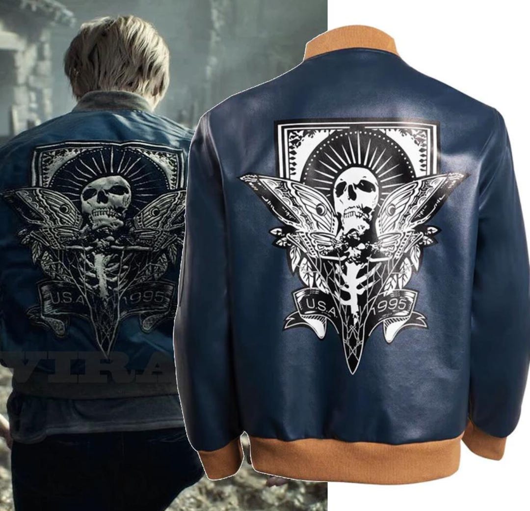 Leon Kennedy RE4 Jacket, Authentic Resident Evil 4 Biker Style ...
