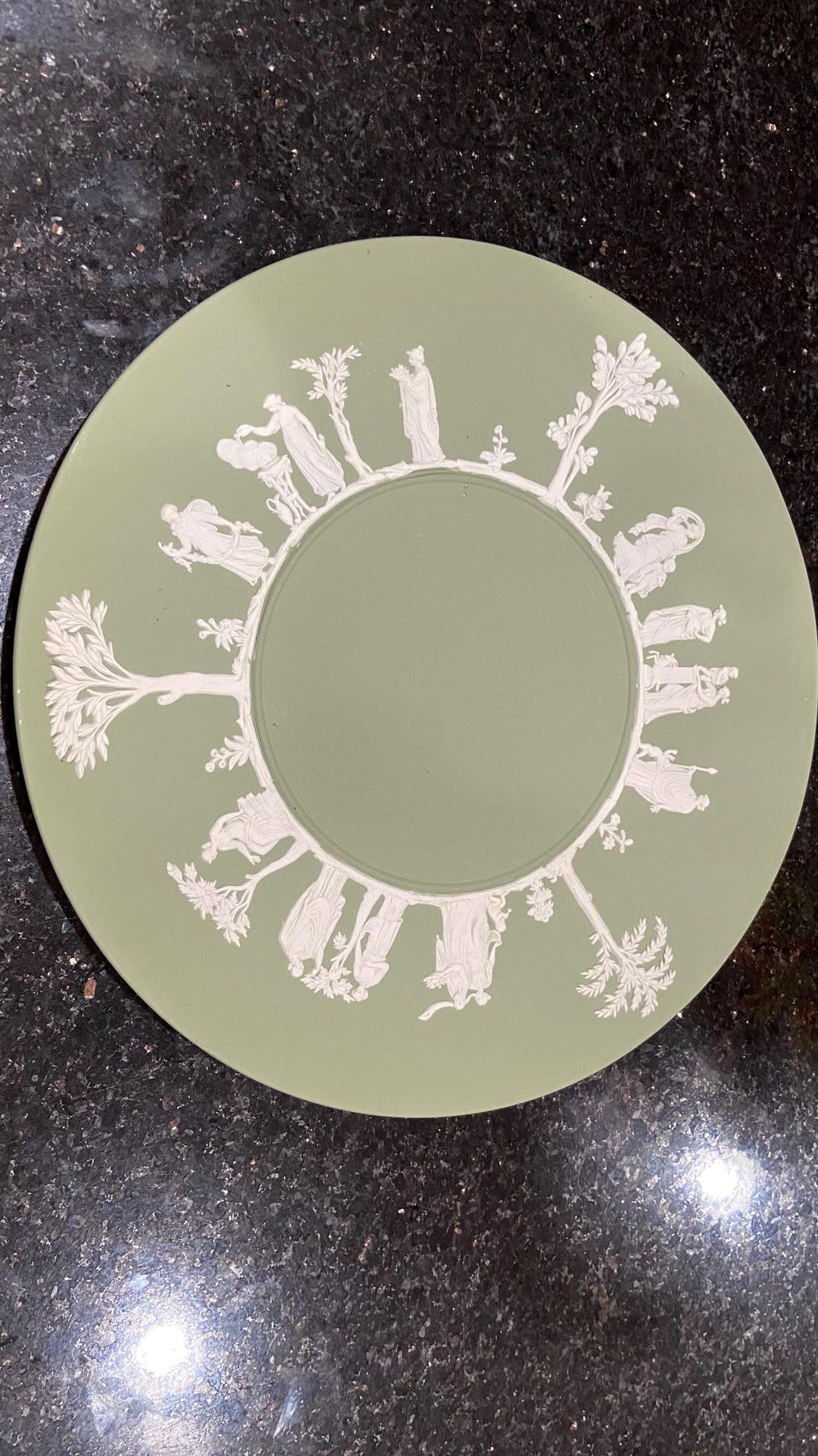 Wedgwood Celadon Sage Green Jasperware Cake Plate - Etsy