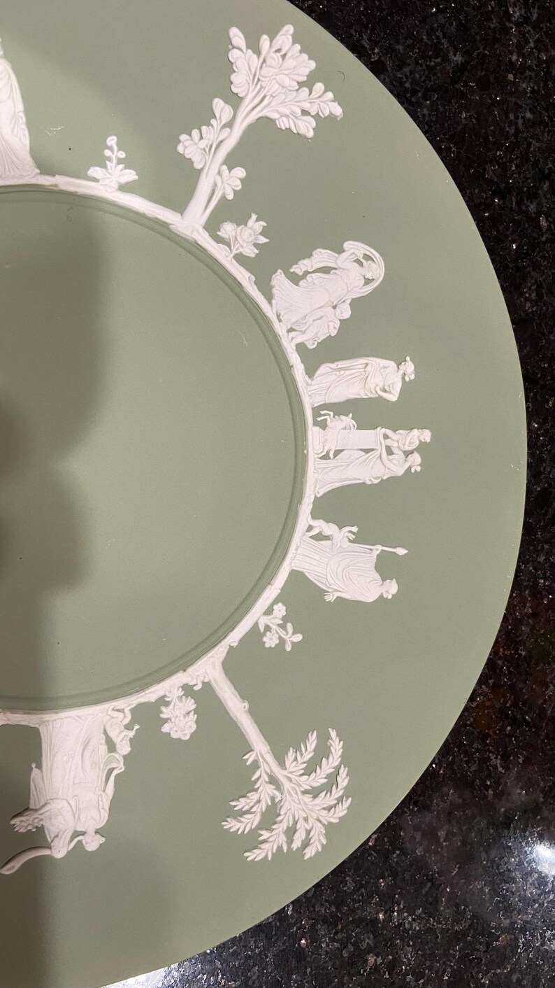 Wedgwood Celadon Sage Green Jasperware Cake Plate - Etsy