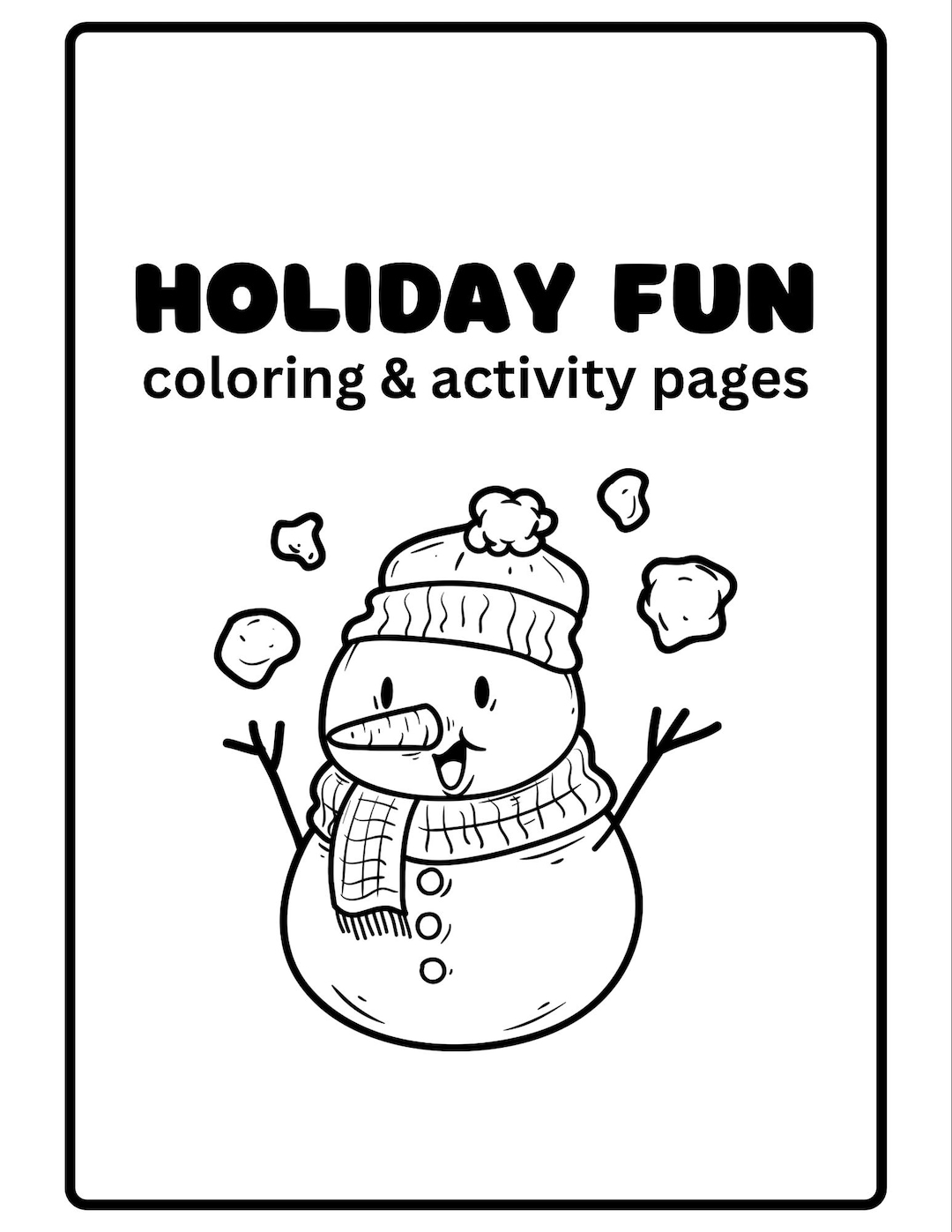 Holiday Coloring & Activity Pages - Etsy
