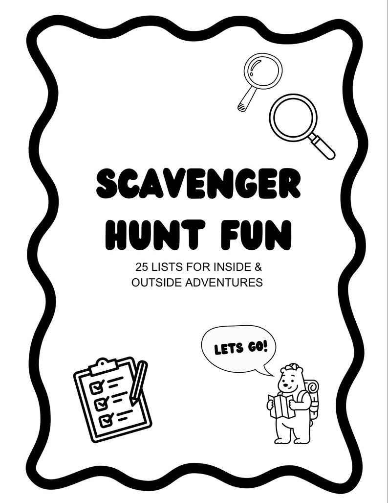 Scavenger Hunt Fun - Etsy