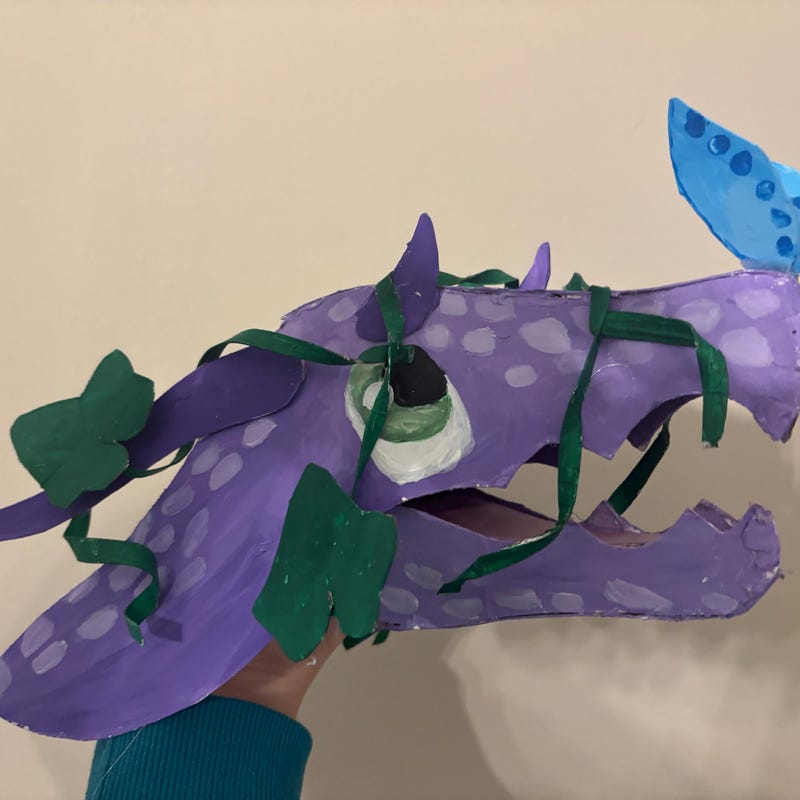 Paper Dragon Puppet - Etsy