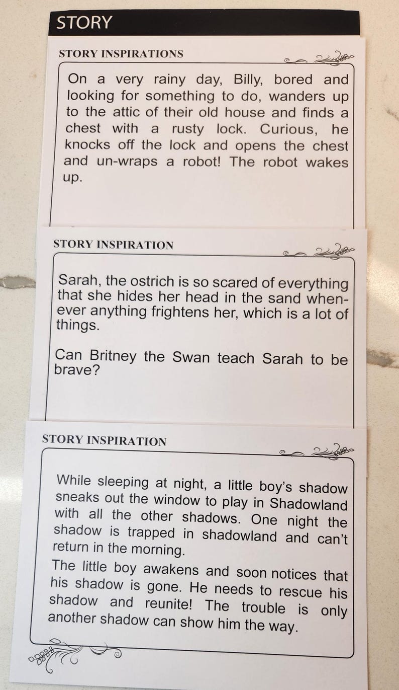 Storytelling Box, Story Prompts for Kids, Creative Writing Game ...