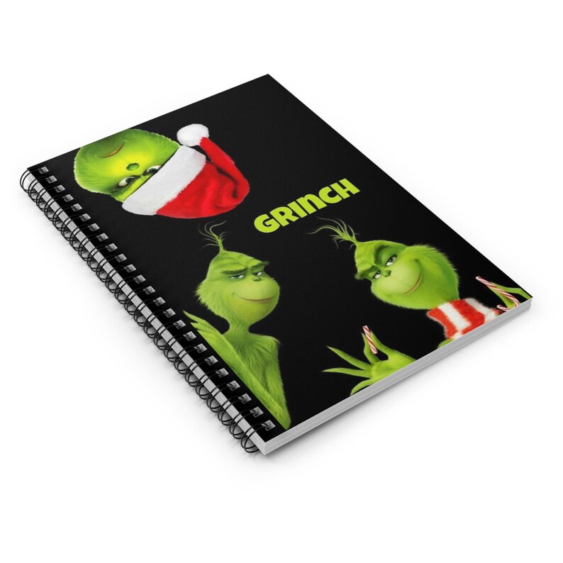 Whimsical Grinch Spiral Notebook Perfect for Holiday Notes, Christmas ...