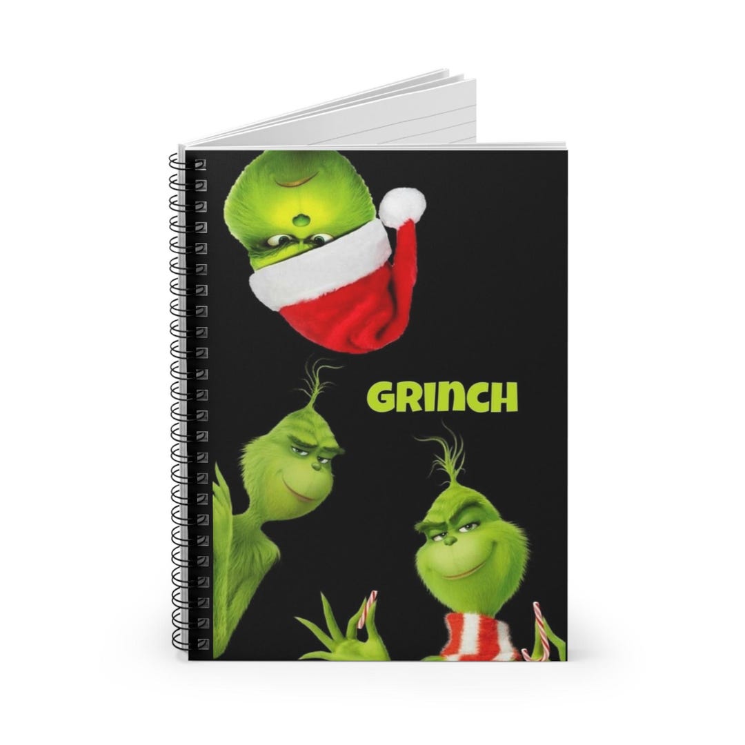 Whimsical Grinch Spiral Notebook Perfect for Holiday Notes, Christmas ...