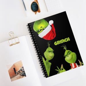 Whimsical Grinch Spiral Notebook Perfect for Holiday Notes, Christmas ...