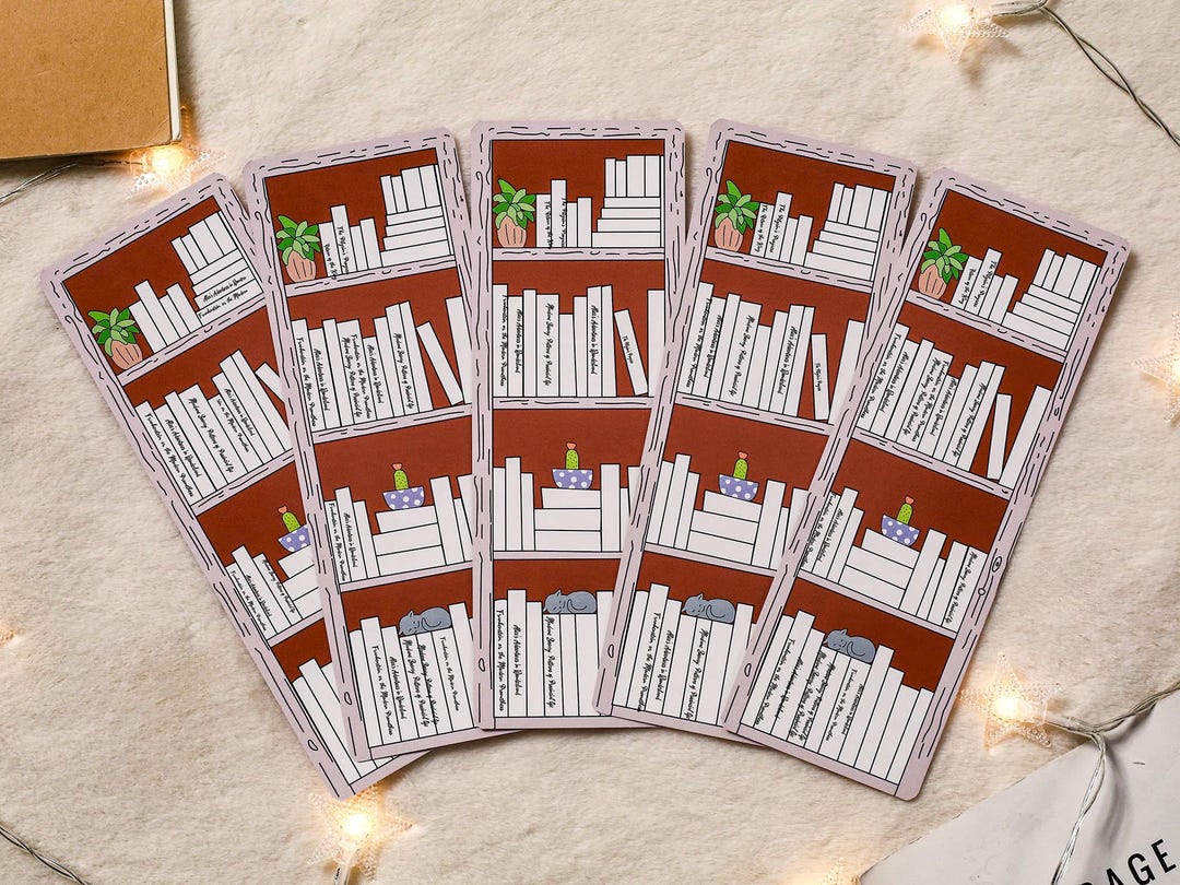 2025 Bookshelf Tracker Bookmark, Book Lovers Gift, Christmas Gift, Book ...