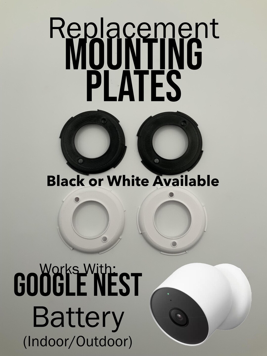 Nest Cam Mounting Bracket: Indoor/outdoor Battery Cam, PETG (2-pack) - Etsy