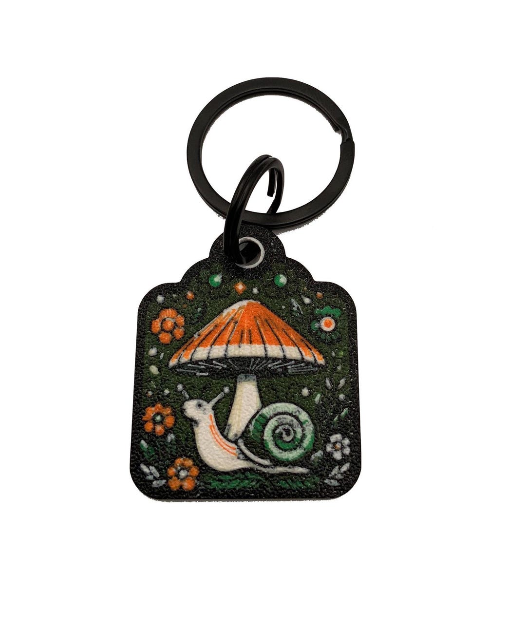 Mushroom Snail Pet Tag: Embossed Custom Text, Full Color - Etsy