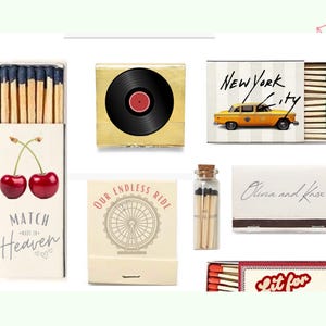 Personalized Matchbox Art Print Template for Him & Her, Editable Canva ...