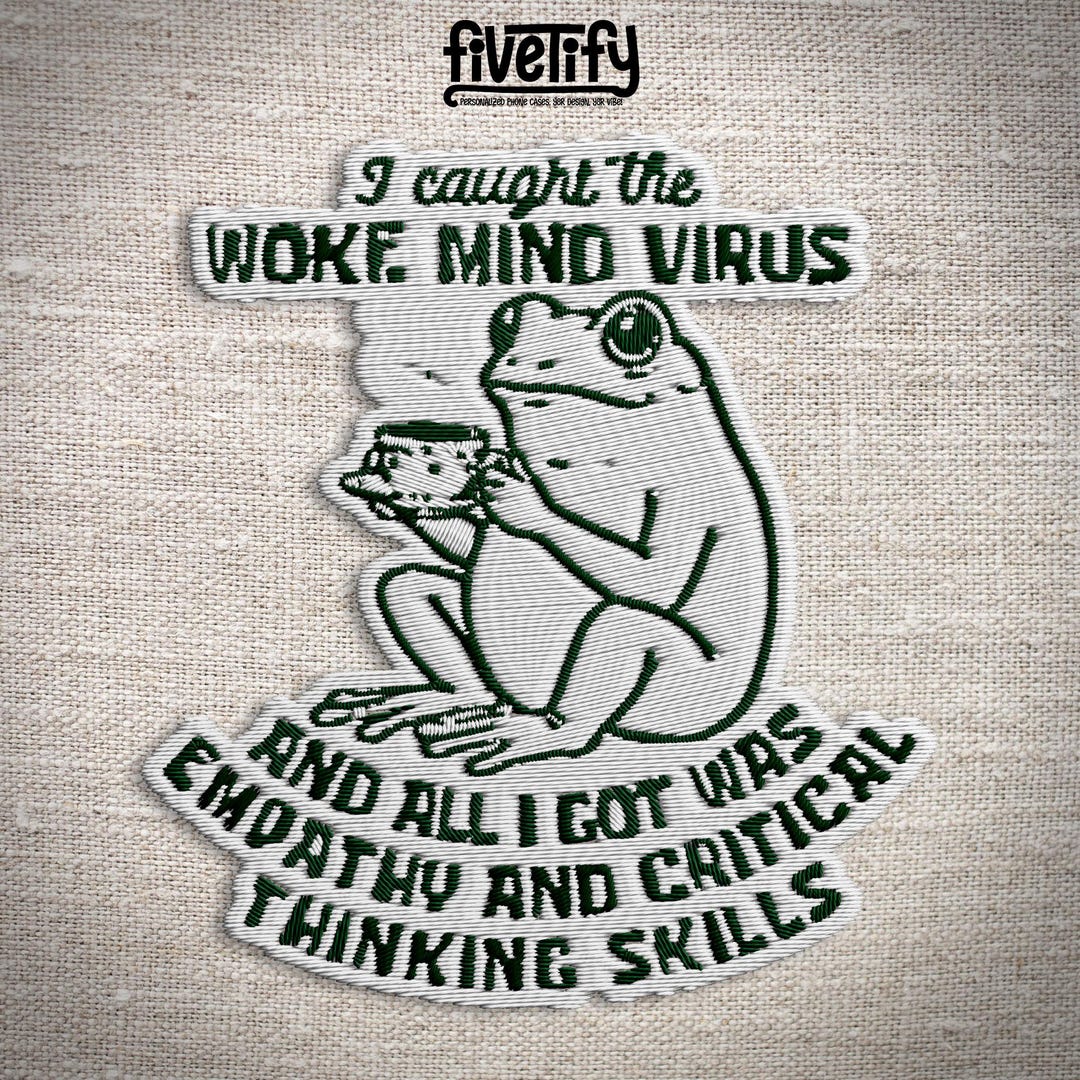 Anti Trump Patch Retro Frog, Political Patch Liberal Leftist Social ...