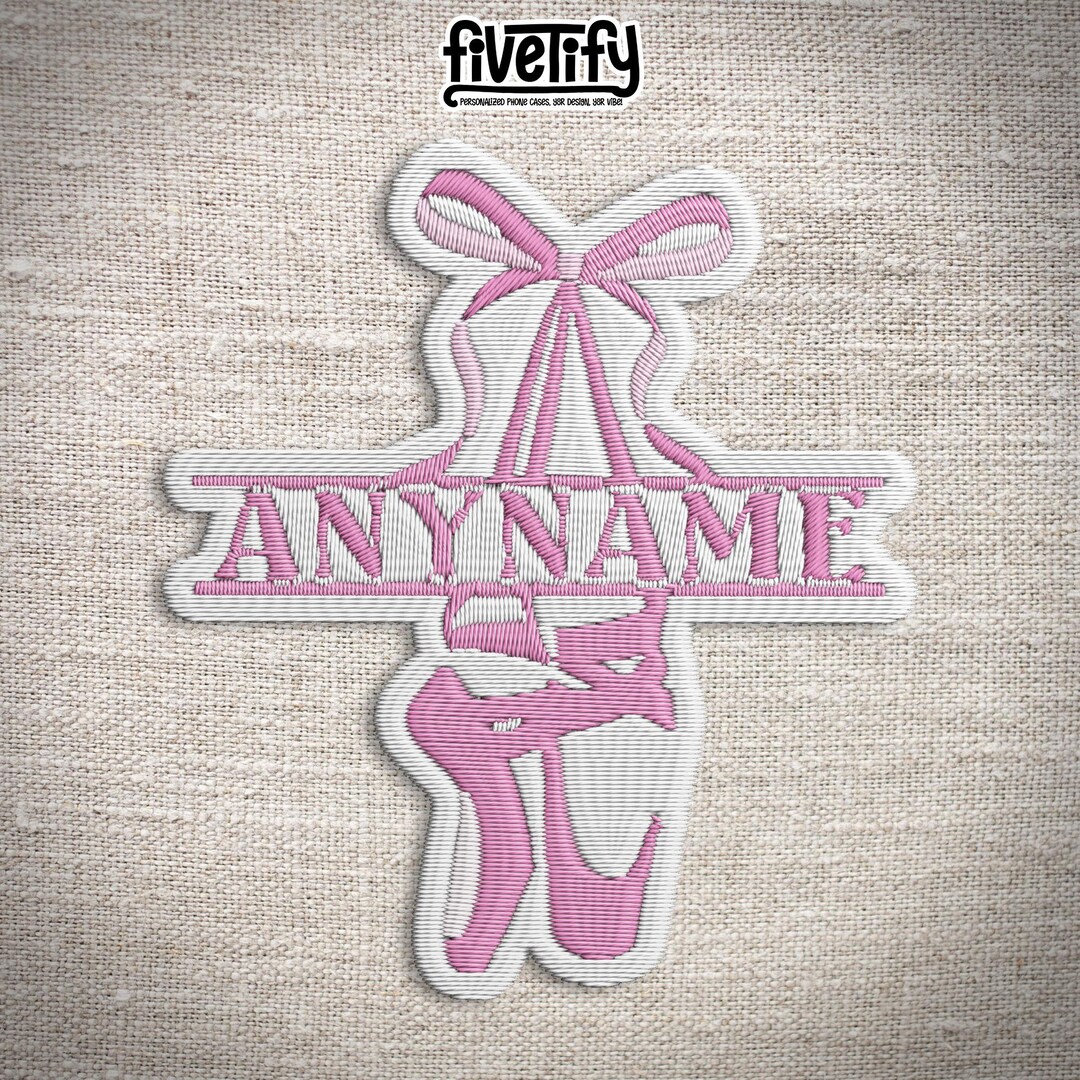 Custom Ballet Sports Name Patch Personalized Ballet Coquette Bow ...