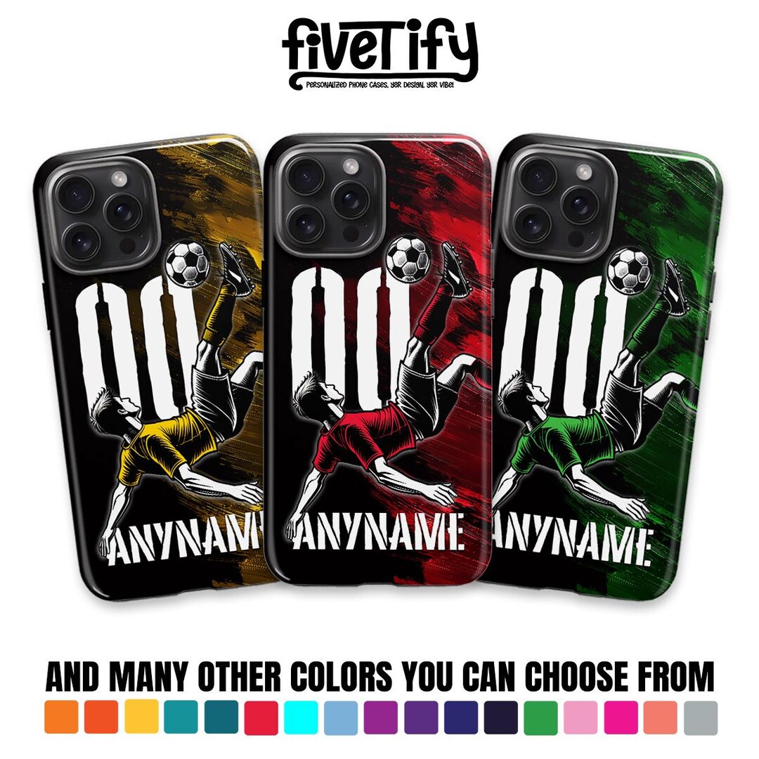 Custom Soccer Phone Case, Personalized Name Number, Sport Champions ...