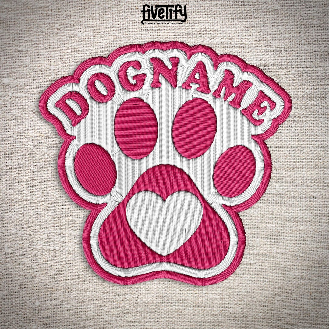 Custom Dog Name Patch Personalized Dog Paw Name Patch for Dog Lovers ...