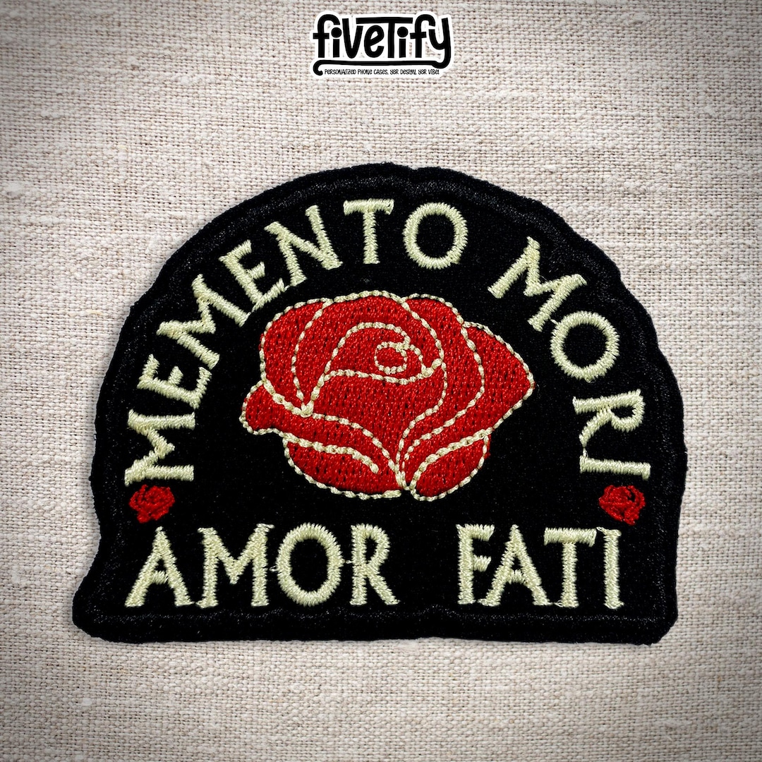 Stoicism Quote Amor Fati Sticker Memento Mori Amor Fati Vintage Rose ...