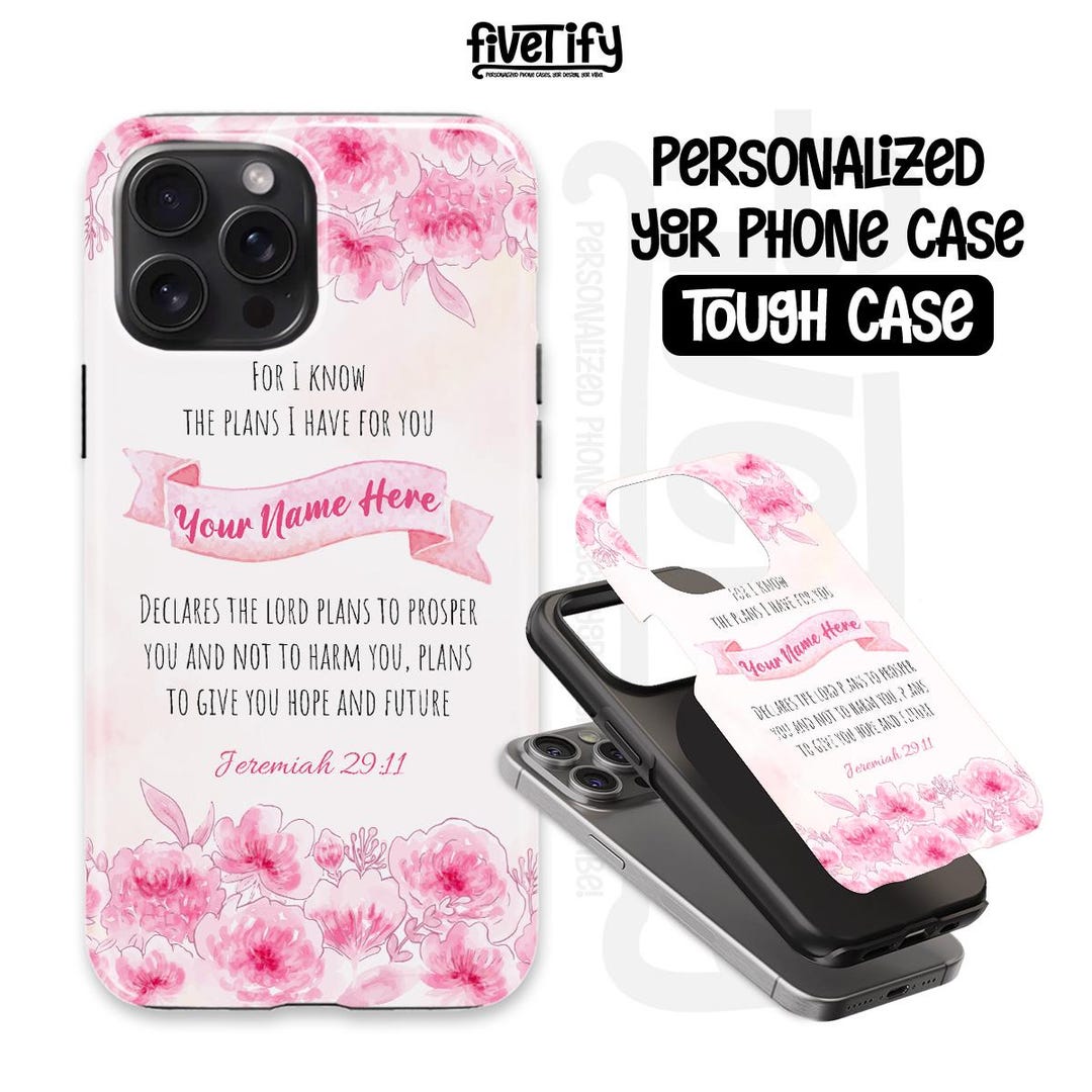 Personalized Christian Jeremiah 29 11 Phone Case, Custom Name, Catholic ...