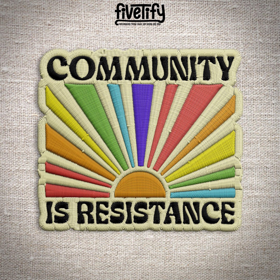 Community is Resistance Patch LGBTQIA Trans Rights Embroidered Patches ...