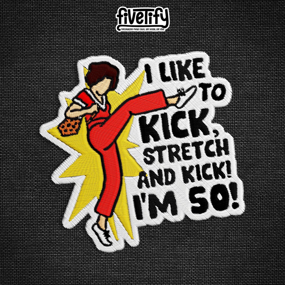 I Like to Kick I'm 50 Patch, Funny 50th Bday Birthday Party Embroidery ...