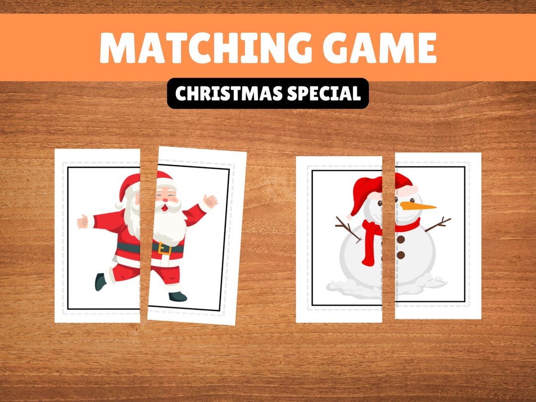 Christmas Matching Game for Kids, Christmas Special Game, Family Fun ...