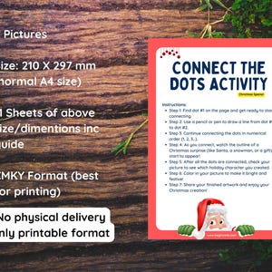Dot to Dot Activity for Kids, Christmas Connect the Dots Game, Dot to ...