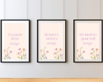 Spring Printable Posters | Classroom Decor | Floral & Motivational Wall ...