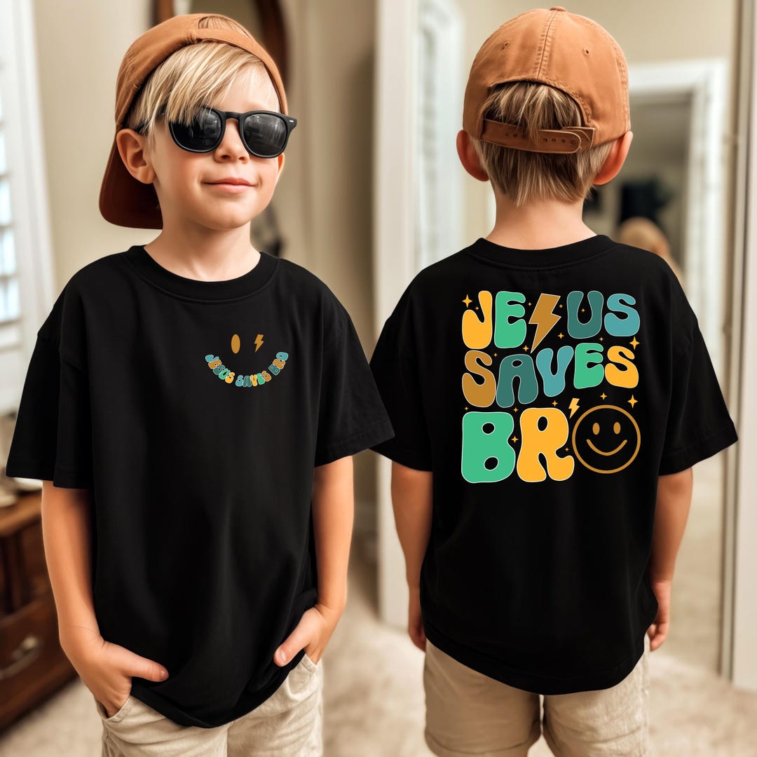 Jesus Saves Bro Kids Shirt, Christian Kids T Shirt, Faith Based Boys ...