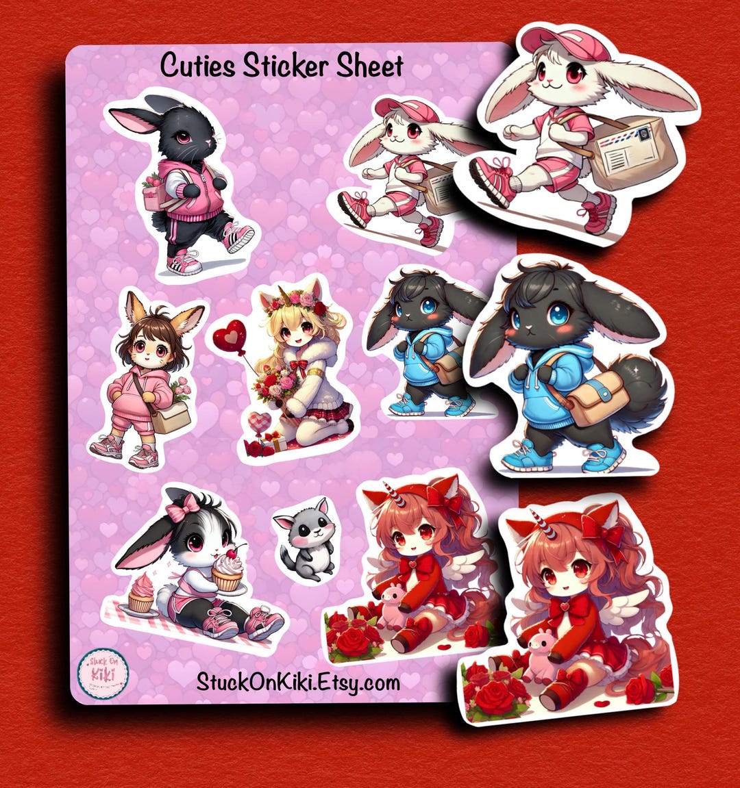 Cute Bunny & Unicorn Girls Sticker Sheet – 8 Adorable Stickers | 6.75 X ...