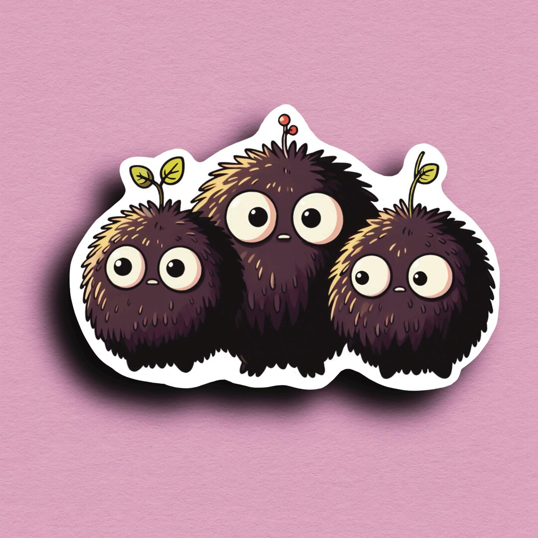 Soot Sprite Fan Art STICKER | Studio Ghibli Decor Trend | 2.5 X 2 ...