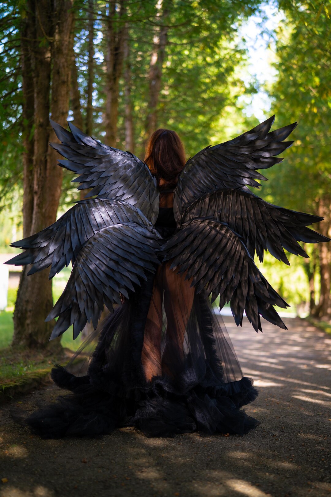 Black Wings Costumes With 6 Wings: Adult Halloween Cosplay Fursuit - Etsy