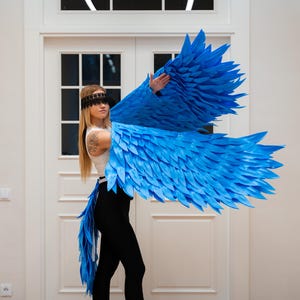Blue Jay Wings Costume With Tail, Bird Wings, Moveable Wings, Flexible ...
