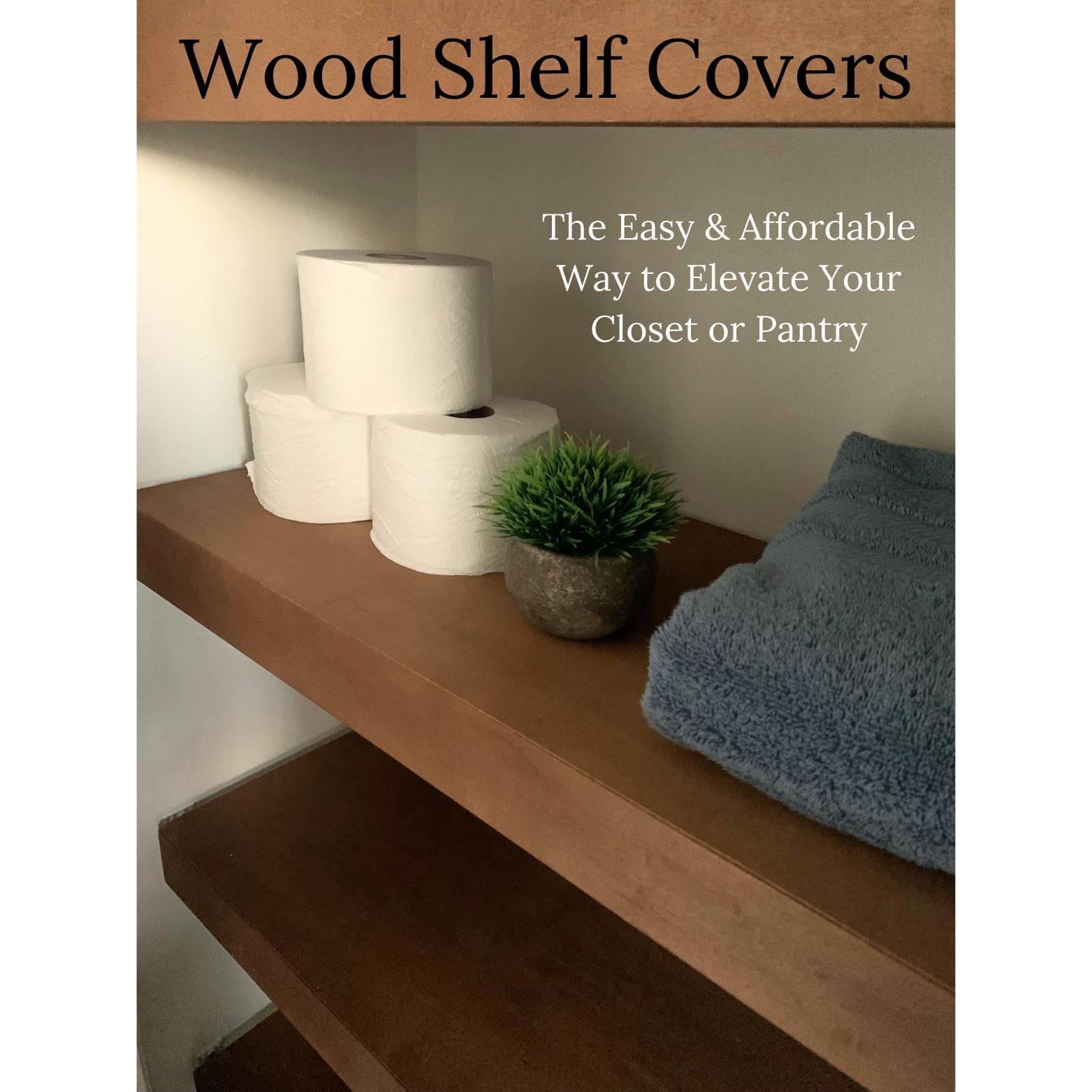 Wood Shelf Cover for Wire Rack - Removable Floating Shelves for Pantry ...