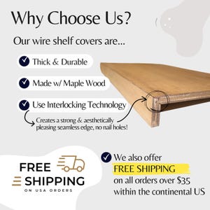 Wood Shelf Cover for Wire Rack - Removable Floating Shelves for Pantry ...