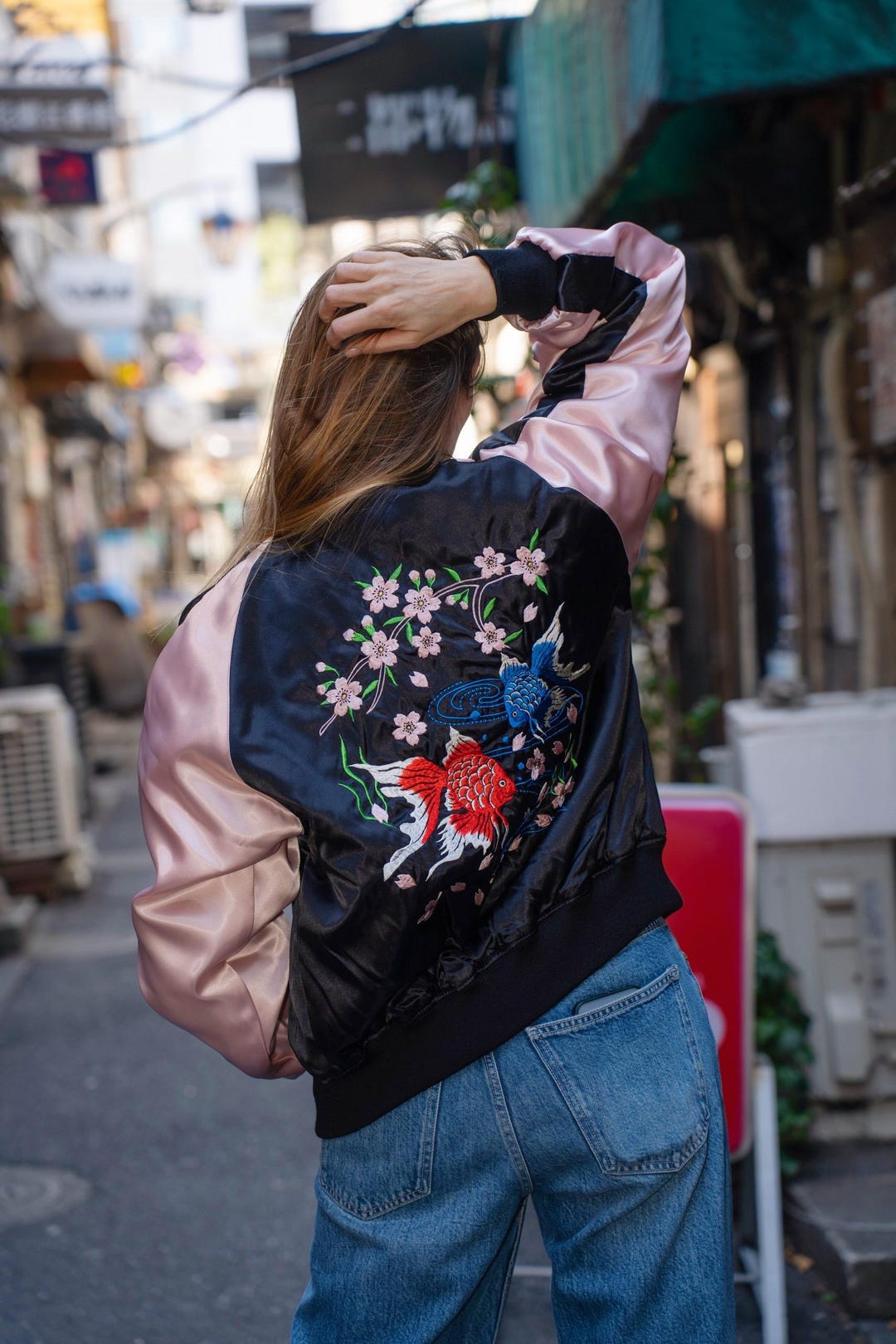 Bomber Jacket Japanese Bomber, Sukajan Silk Bomber, Dragon Jacket ...