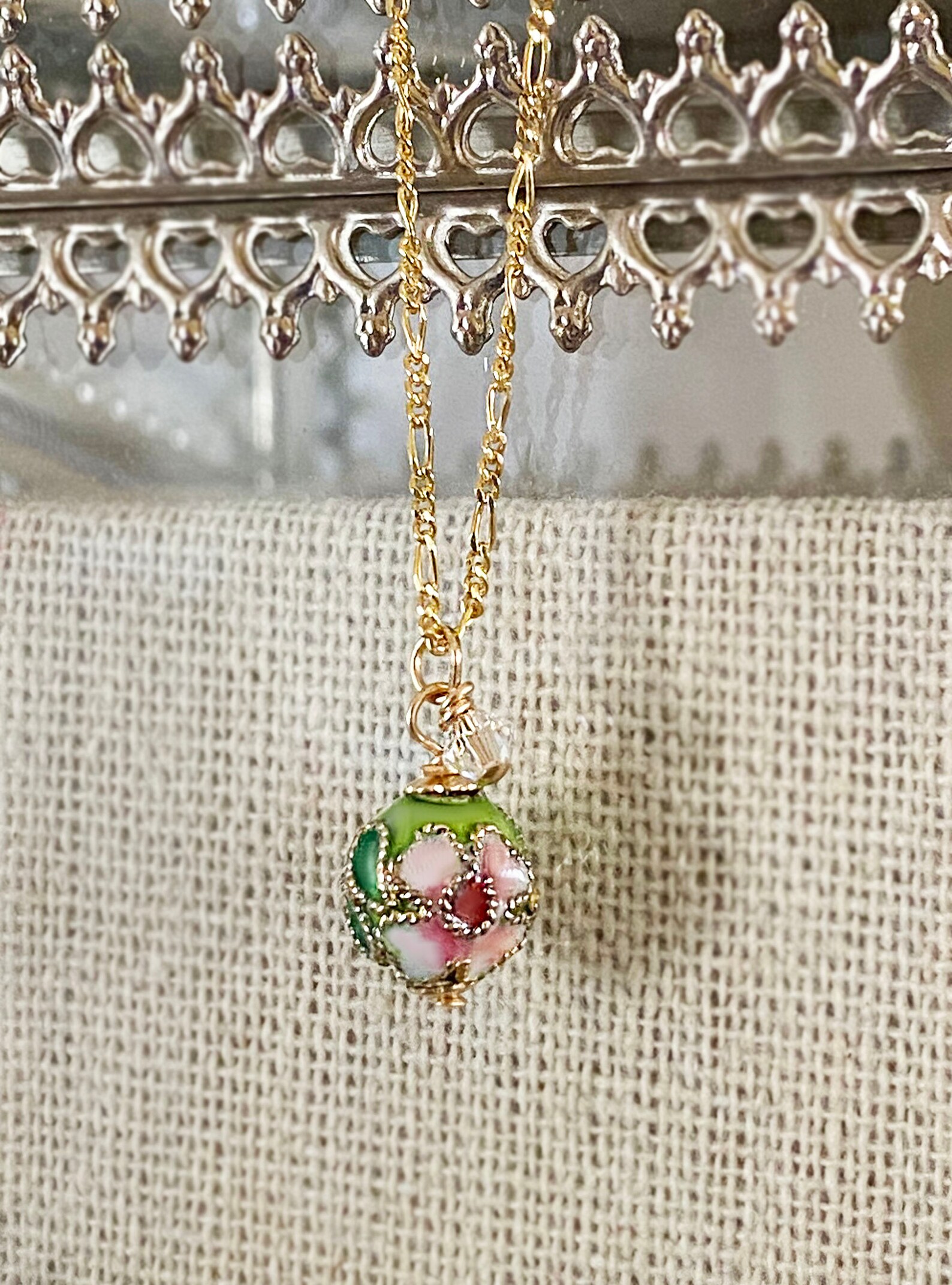 Cloisonne Necklace Cloisonne Jewelry Cloisonne Beaded - Etsy