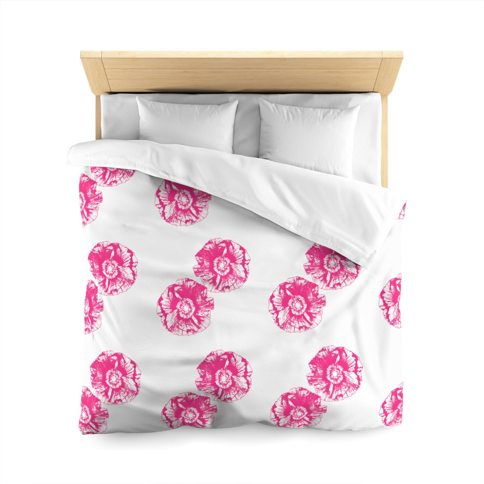 Pretty Pink Poppy Flower Duvet Cover - Etsy