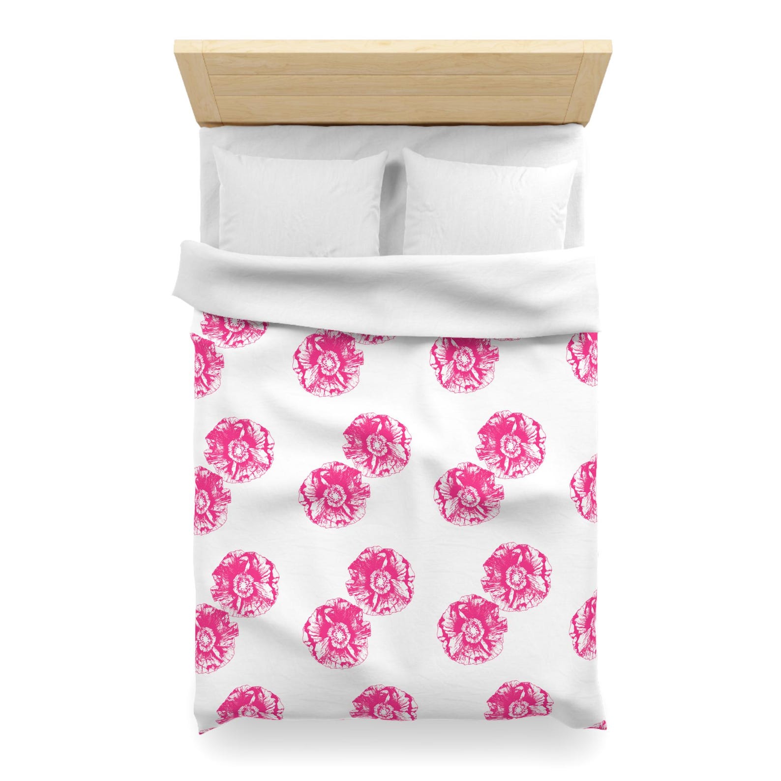 Pretty Pink Poppy Flower Duvet Cover - Etsy