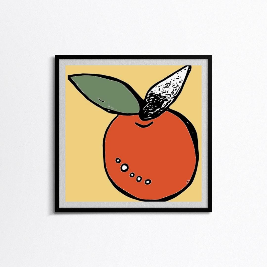 Tangerine Art Print - Square Matte Poster - Etsy